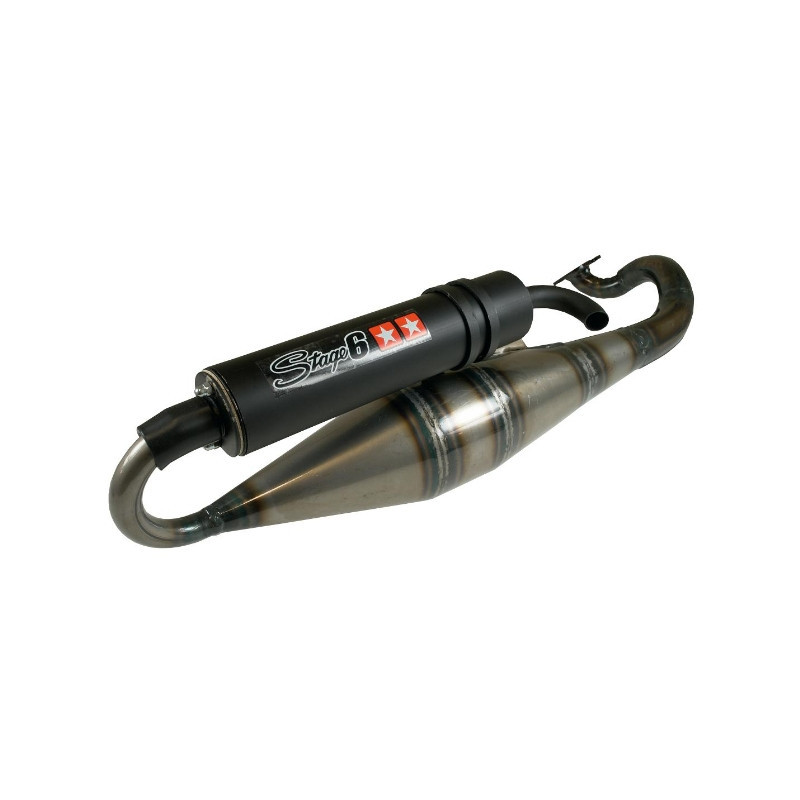 Marmitta Stage6 PRO non omologata per motori Minarelli 50 orizzontale