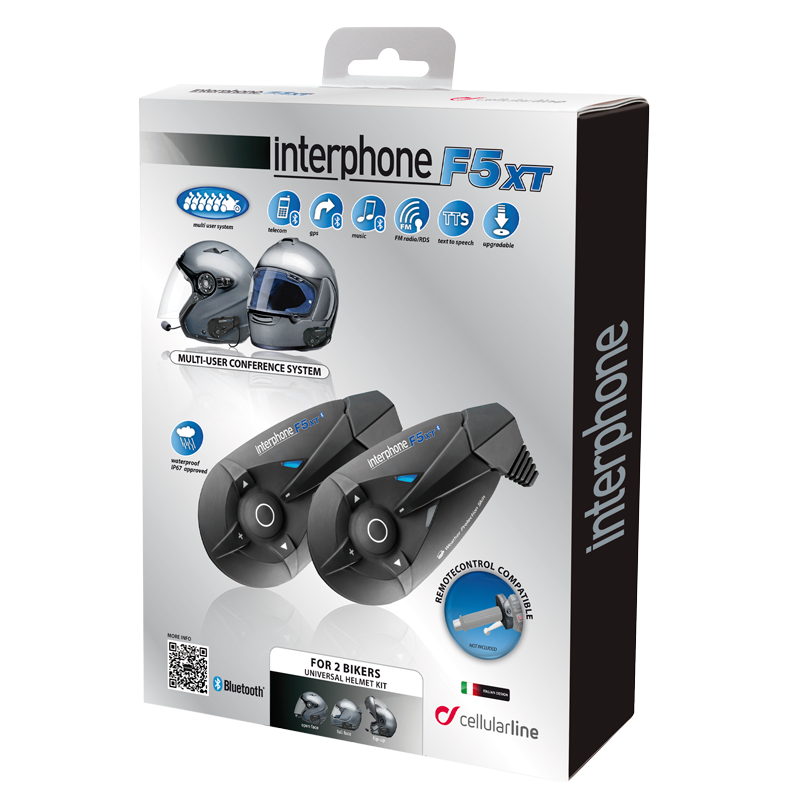 Cellular Line Interphone F5XT Twin-Intercom Bluetooth (pair)