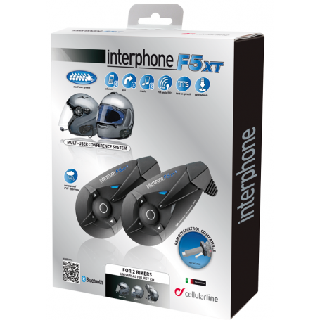 Cellular Line Interphone F5XT Twin-Intercom Bluetooth (pair)